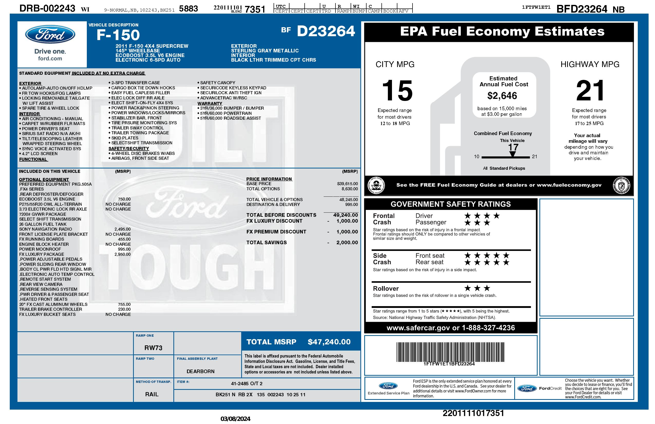 Sold 2011 Ford F-150 FX4 in Lansing