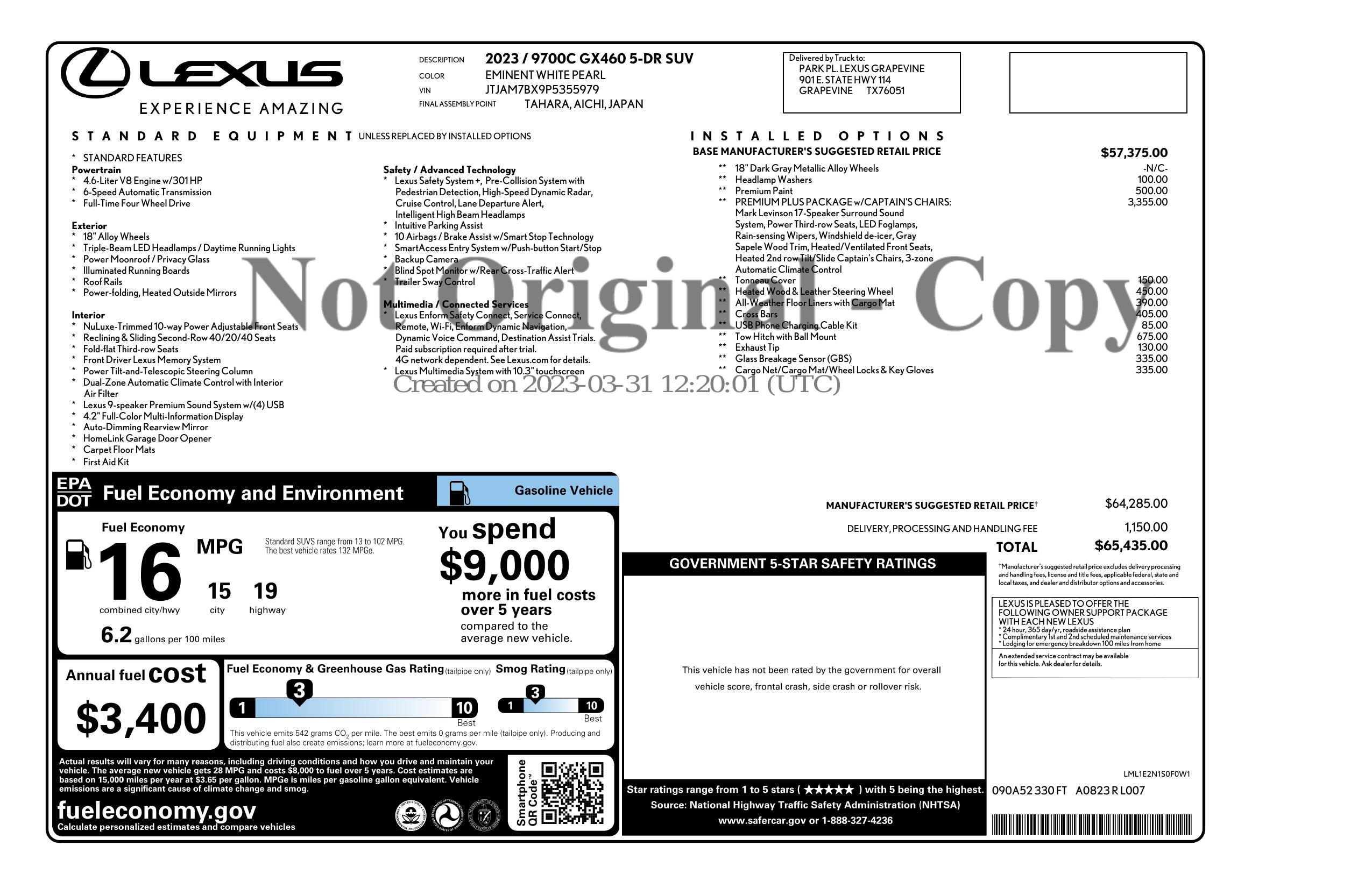 Sold 2023 Lexus GX 460 Premium 4WD in Dallas