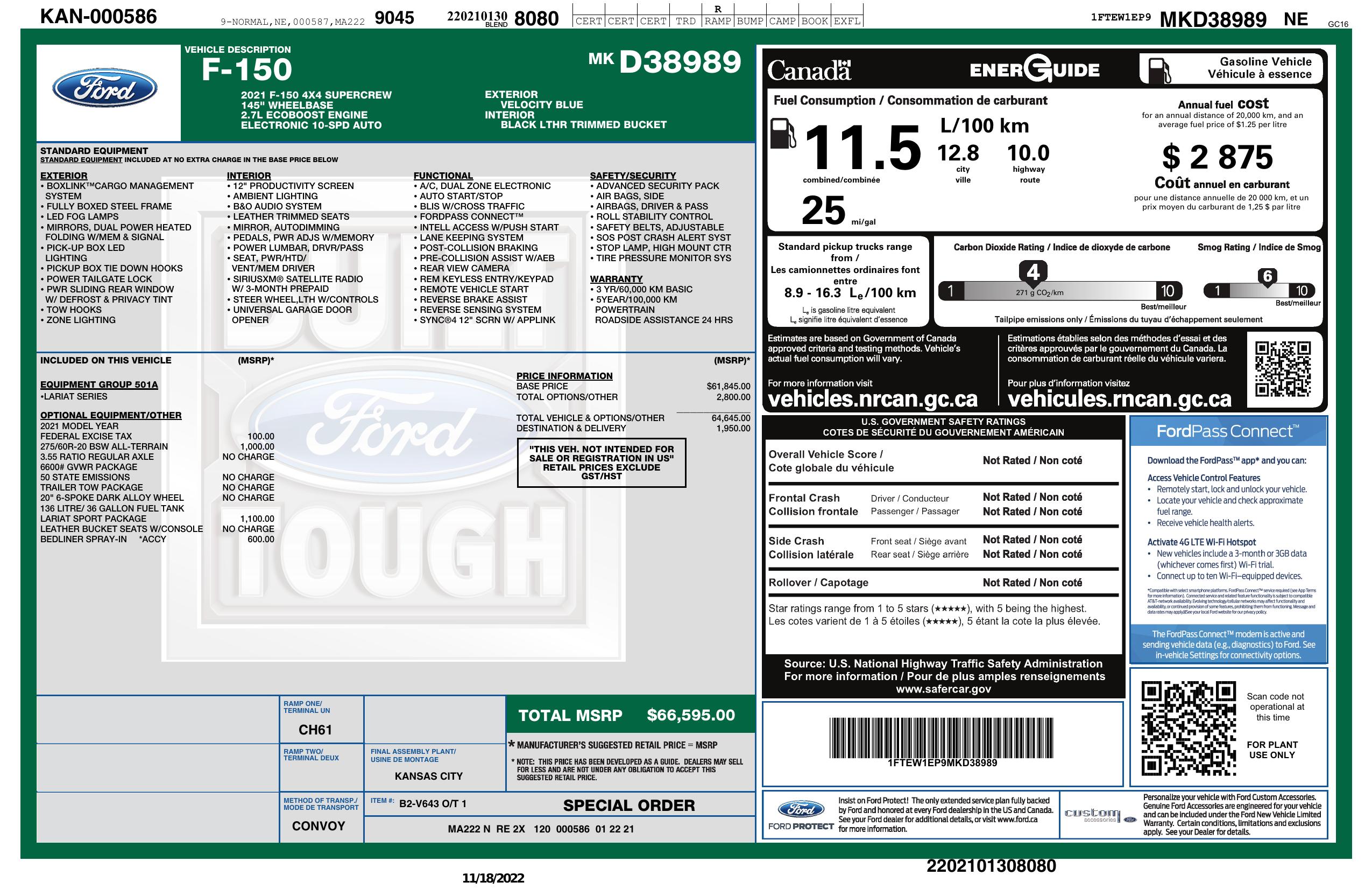 Sold 2021 Ford F-150 LARIAT in Georgetown